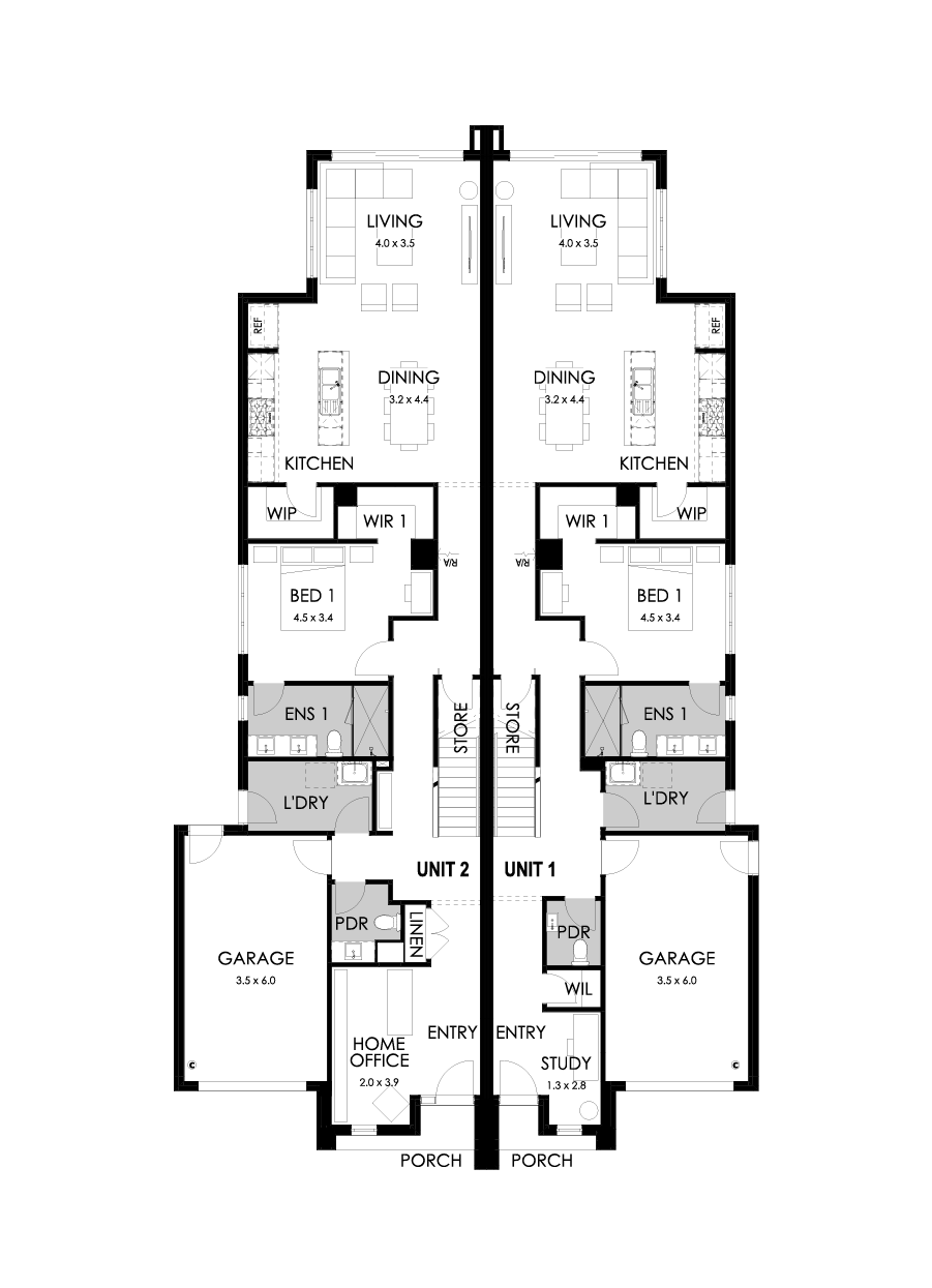 Dual Occupancy Floor Plans | Designs, Floor Plans & Prices - Spencer