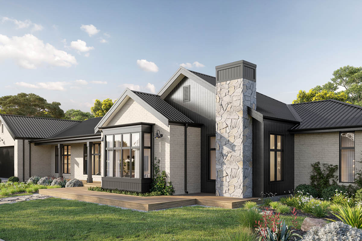 Single storey façade - The Heathcote - Boutique Homes Single storey façade - The Heathcote - Boutique Homes