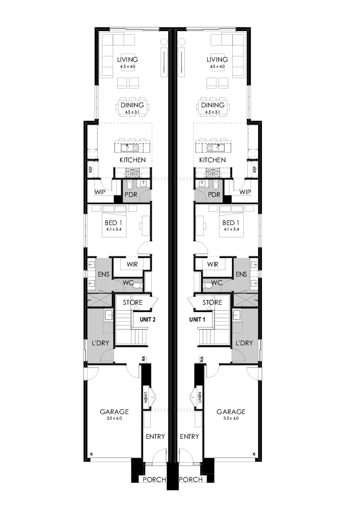 Dual Occupancy Floor Plans | Designs, Floor Plans & Prices - Collins